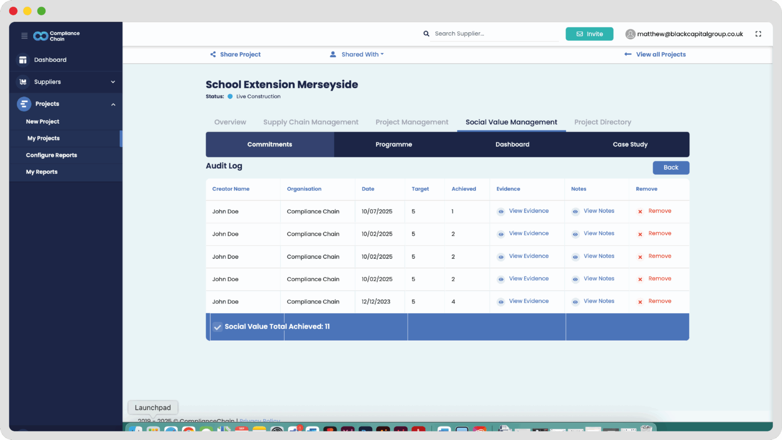 Social Value Management Software | Compliance Chain